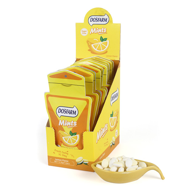 Vitamin C Oval Cube Shaped Candy Lemon Flavor Tablet Sacket Package ...