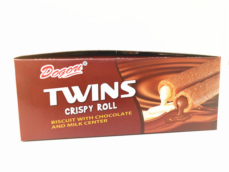 Twins Crispy Roll Buscuits With Chocolate And Milk Inside / Sandwich ...