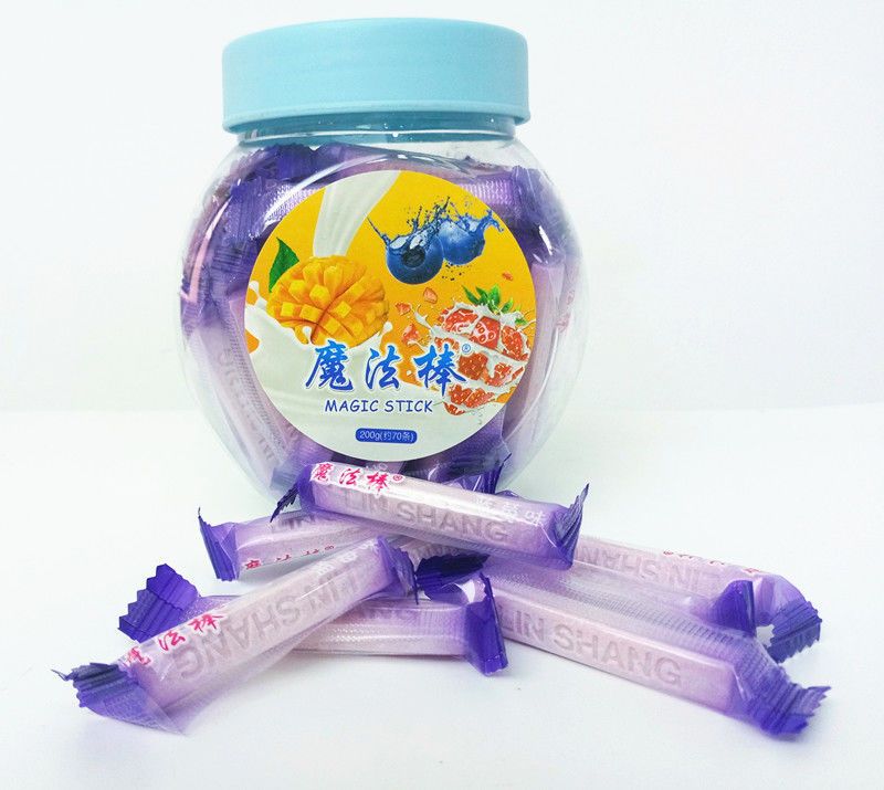 Blueberry Flavor Healthy Hard Candy / Magic Stick Sweet 4g * 70pcs ...
