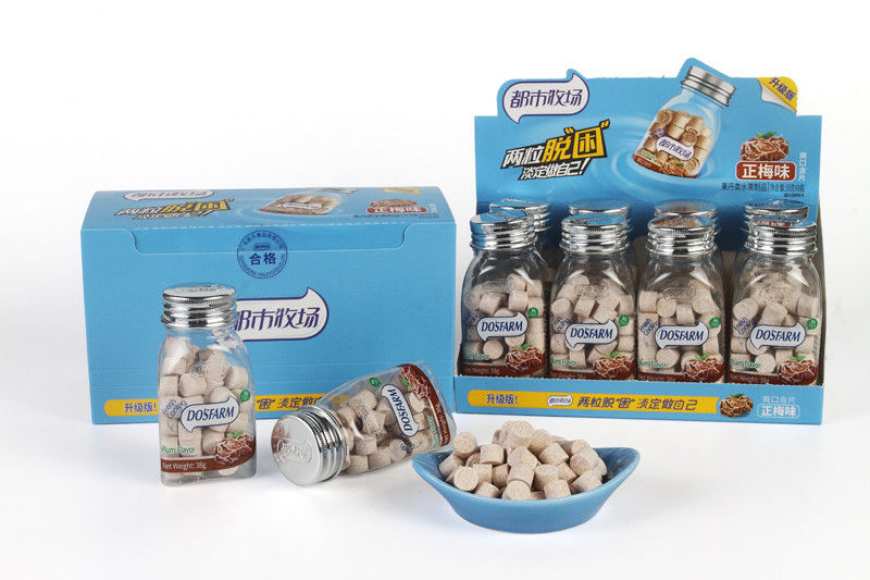 OEM available Healthy Compressed candy Low sugar Low cal Plum flavor ...