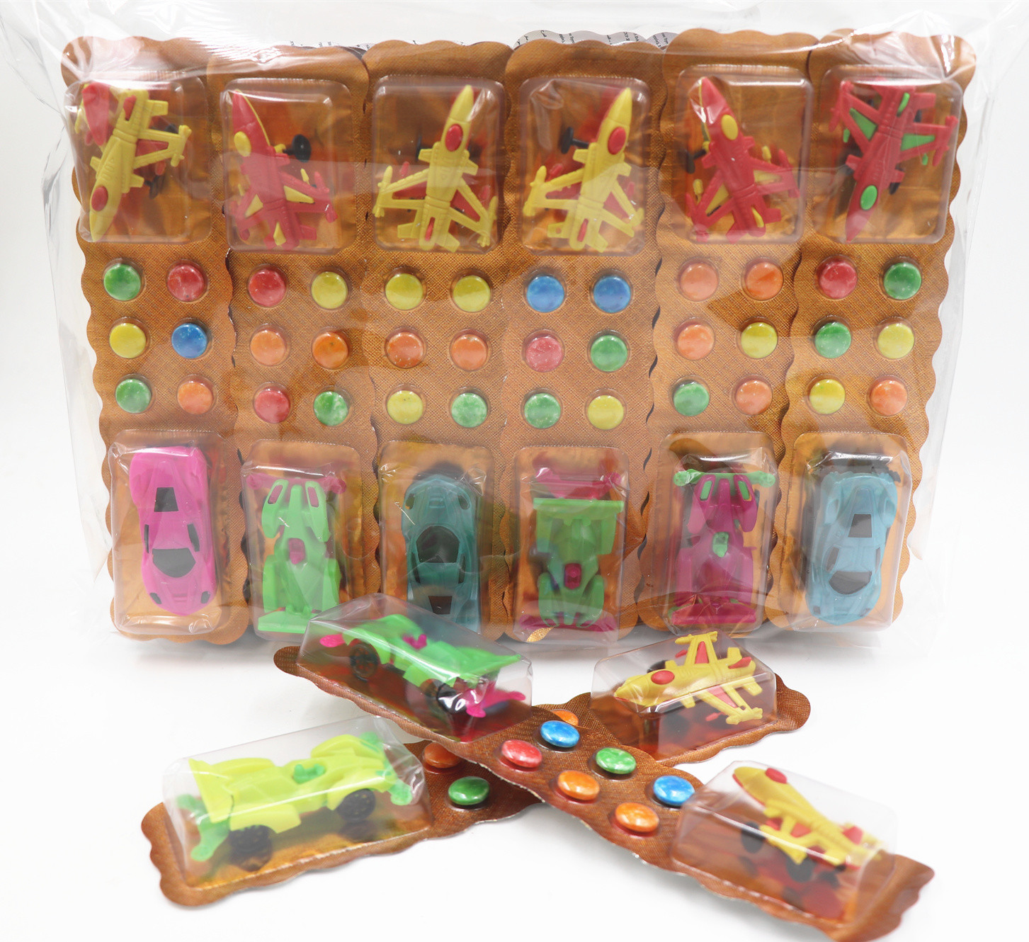 Funny Car & Plane Toy Healthy Compressed Candy Fruit Flavor For Children