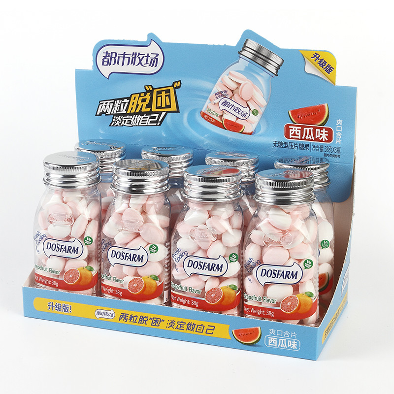 Watermelon Flavor Sugar Free Mint Candy Compressed 12 Months Shelf Life