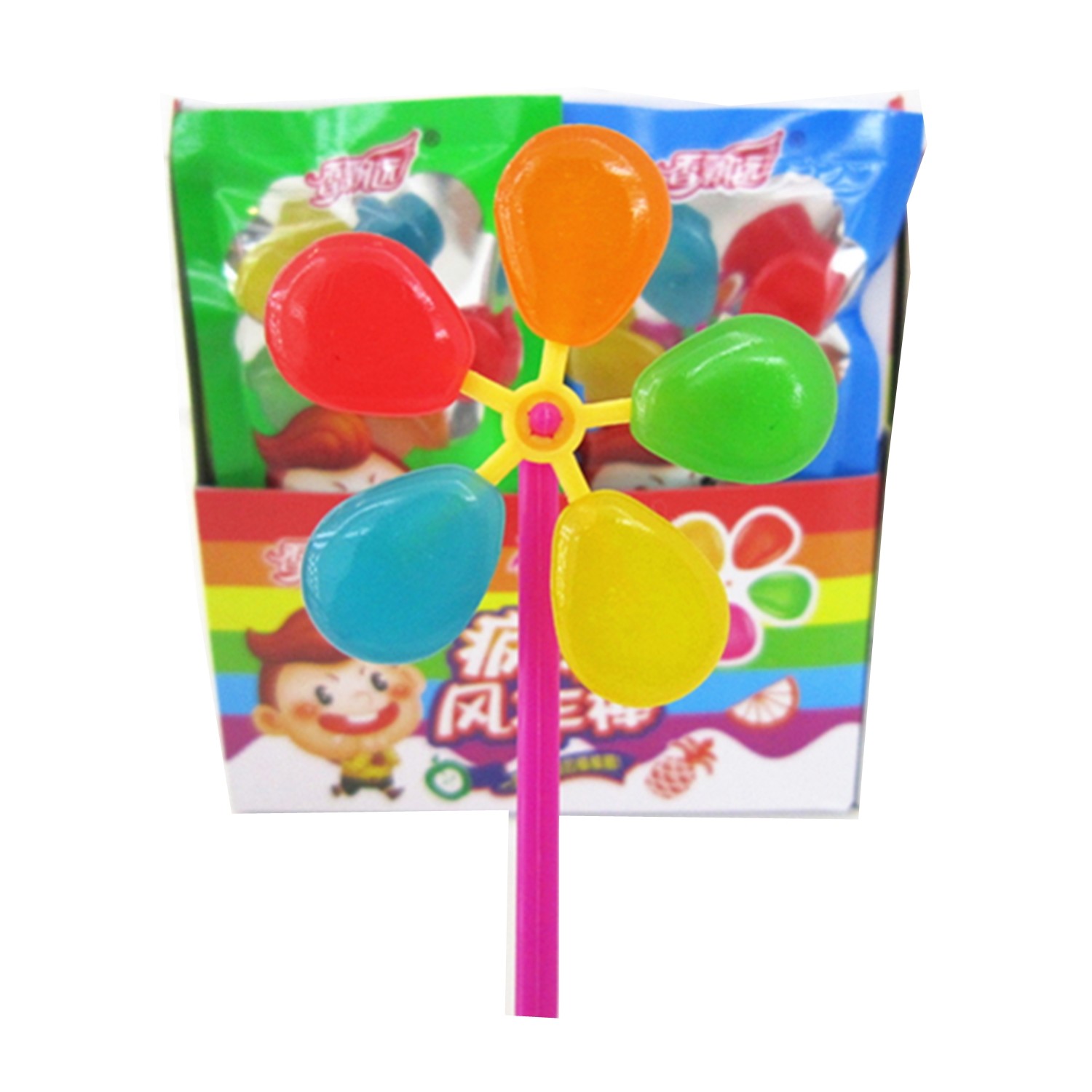 Hard Bolied Candy Windmill Shape Lollipop Party Candy With Assosrted ...