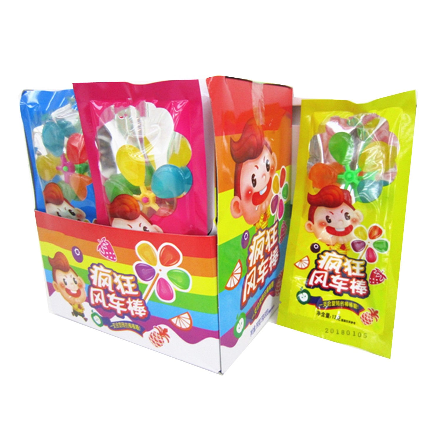Hard Bolied Candy Windmill Shape Lollipop Party Candy With Assosrted ...