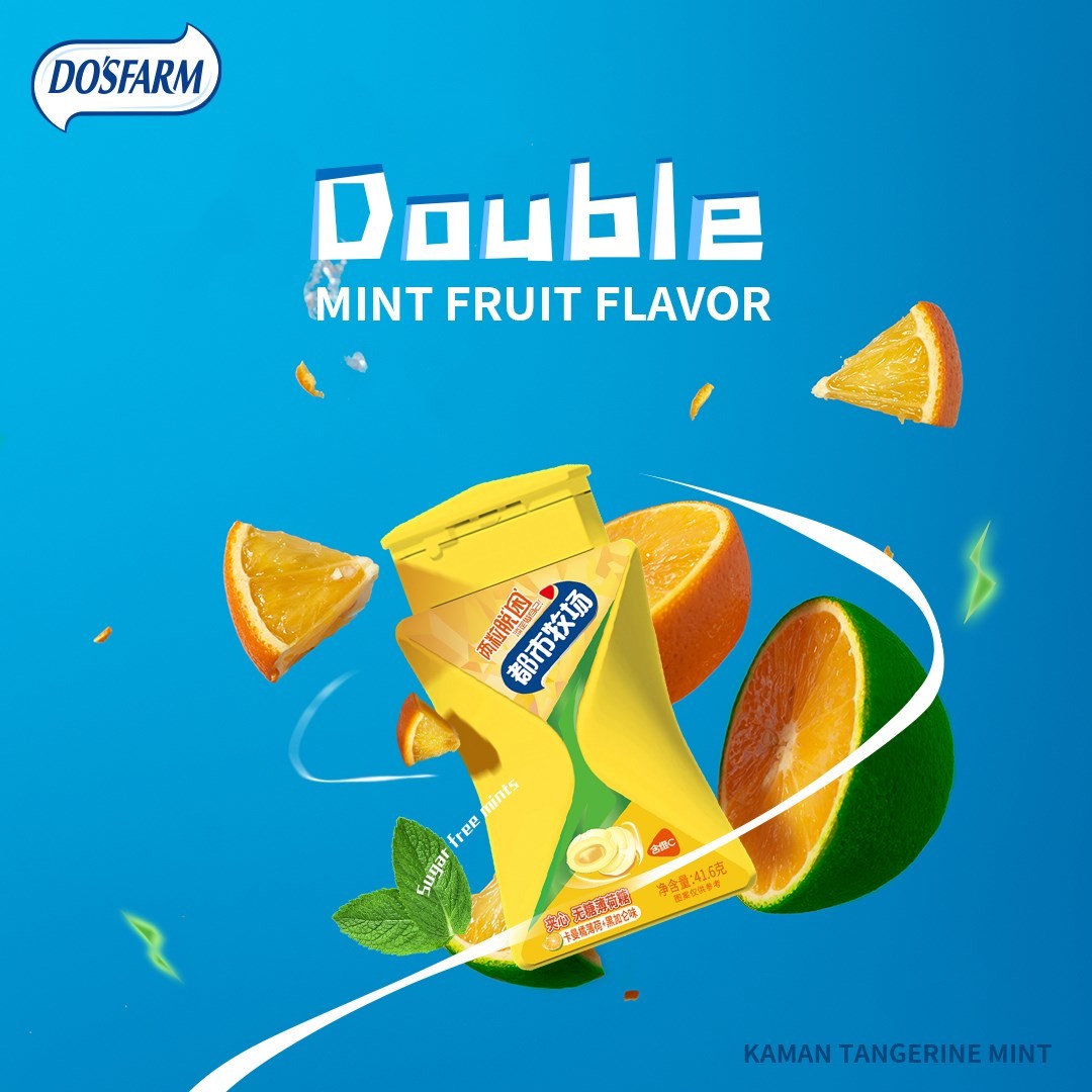 World'S 1st Super menthol Compressed Mint Candy With Fruit Filling