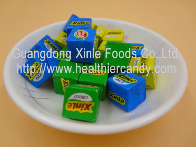 Large Sugar Cubes / Cube Shaped Candy Crispy Feeling Green Snack Foods