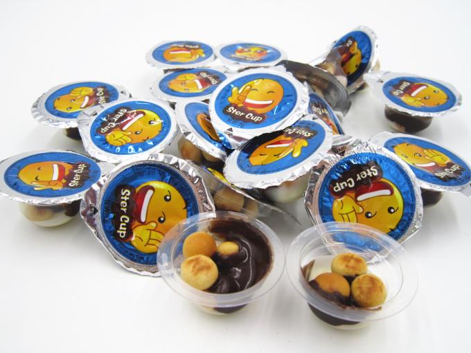 4g Star cup Chocolate snack in PVC Jar Sweety Chocolate With Crispy Cookie