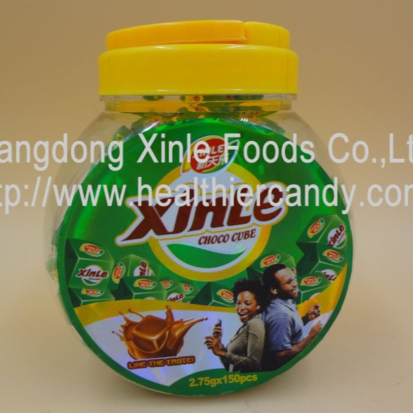2.75g*150pcs Cube Shape Chocolate Flavor Compressed Candy Hard Pressed ...
